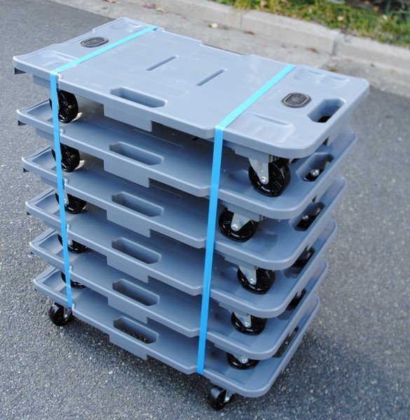 【未使用】☆未使用品 綺麗【 河淳 / KAWAJUN Uni Carrier 6840 G75 6台セット 平台車 業務用 】ユニキャリア 耐荷重130kg 68×40cm 在庫品 ...