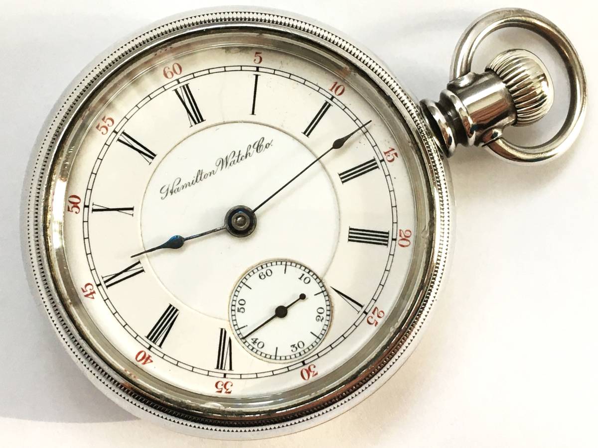 【傷や汚れあり】1900年製 HAMILTON M.A.Hagen, Fargo,N.D. 大型18S 17石 Gr,925 スイングアウト ...