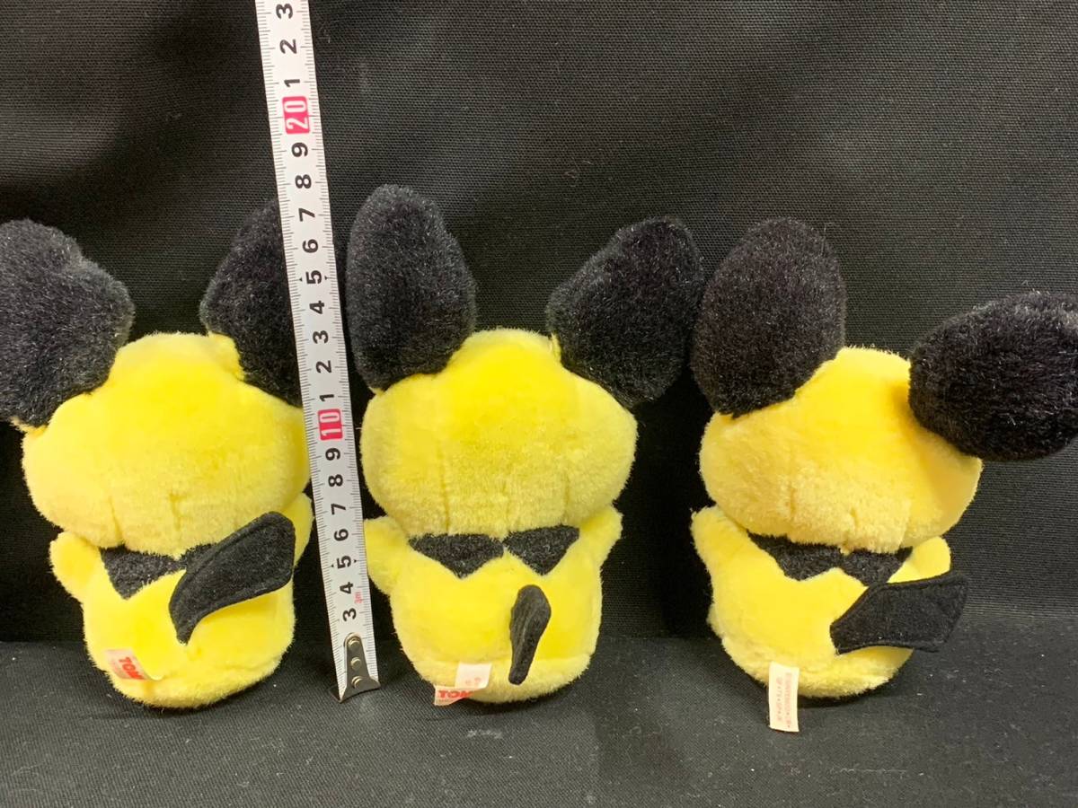 【やや傷や汚れあり】TOMY トミー 初期 ピチュー ぬいぐるみ 3体セット ポケットモンスター ポケモン pokemon M-0209-5の ...