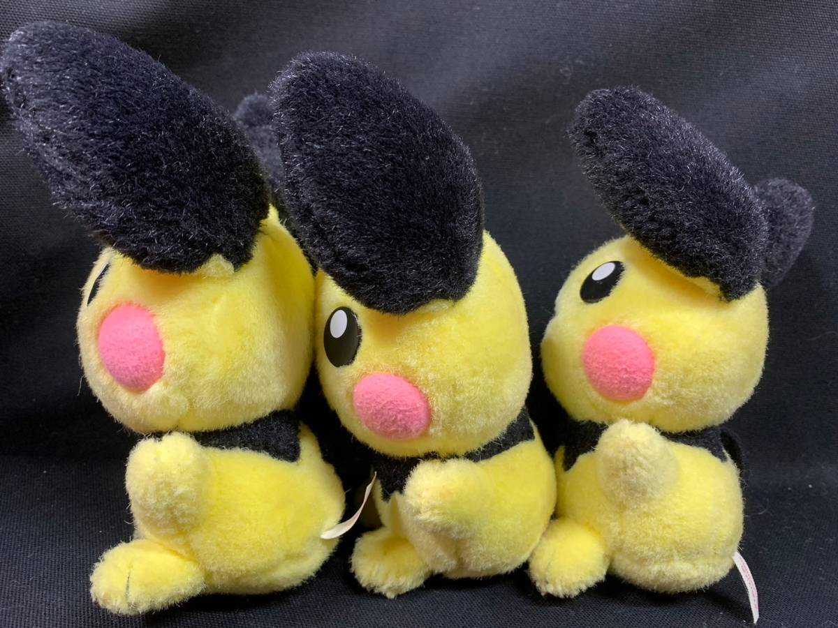 【やや傷や汚れあり】TOMY トミー 初期 ピチュー ぬいぐるみ 3体セット ポケットモンスター ポケモン pokemon M-0209-5の ...