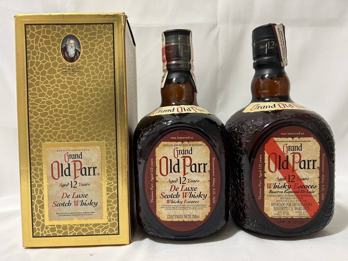 【傷や汚れあり】【AS 21757】1円～ Grand Old Parr 12年 オールドパー 2本セット スコッチウイスキー 750ml 43% 未開栓 現状品の落札情報詳細 - Yahoo ...