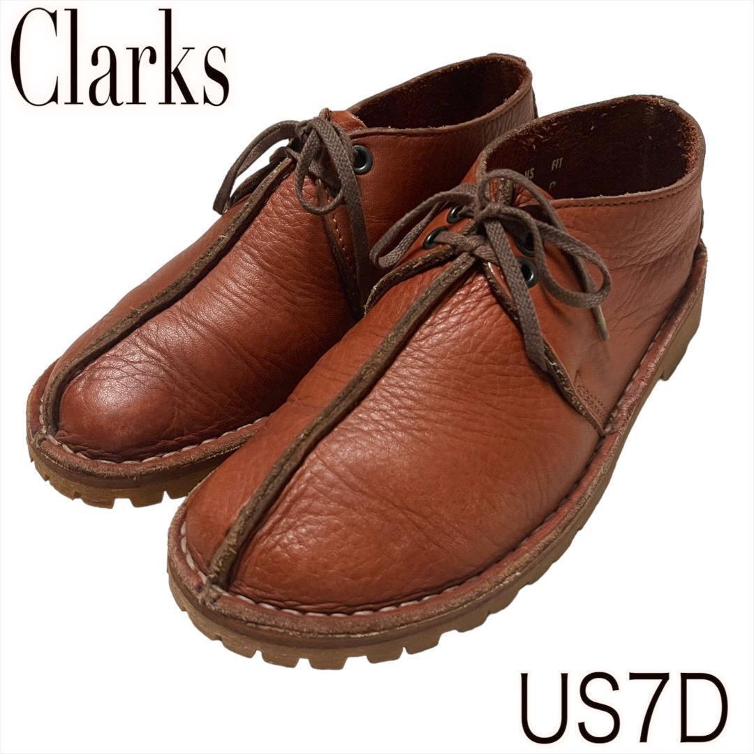 【目立った傷や汚れなし】Clarks クラークス デザートトレック レザー US7 D 25 ブラウン 茶 シボ革 VIBRAMソール / ワラビー デザートブーツの落札情報詳細 ...