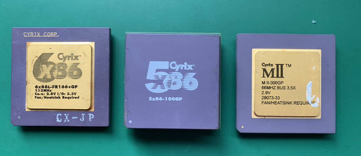 【傷や汚れあり】Cyrix CPU 6x86,5x86,MII セット ジャンクの落札情報詳細 - Yahoo!オークション落札価格検索 オークフリー