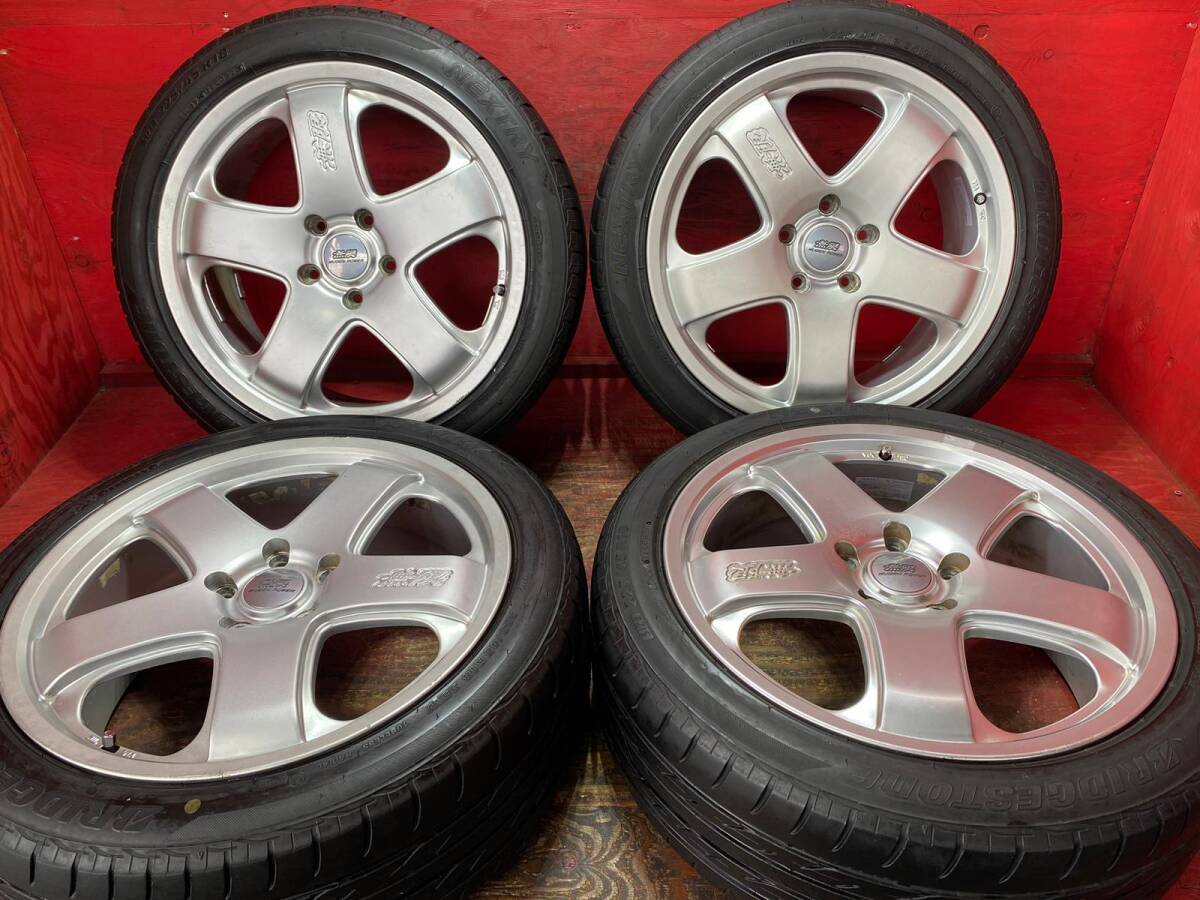 【目立った傷や汚れなし】【渋い！！】MUGEN POWER 225/45/R18 95W BRIDGESTONE NEXTRY ECOPIA ...