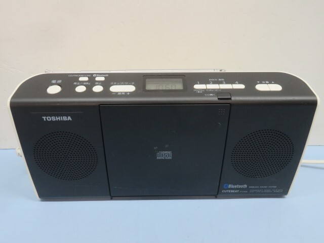 【傷や汚れあり】★TOSHIBA TY-CW26 CDラジオ ブラック FM/AM CDプレーヤー 東芝 電源コード付き 動作品 93066 ...