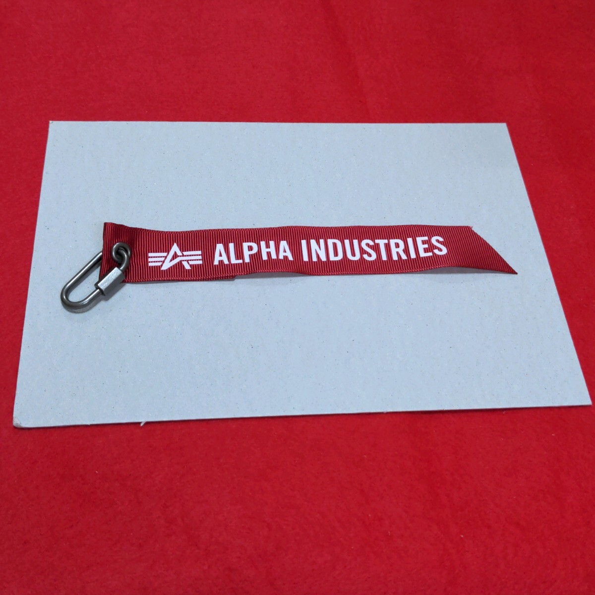 【未使用】未使用保管品 アルファ インダストリーズ ALPHA INDUSTRIES INC 赤 タグ リボン ブランドタグ U.S.A ...