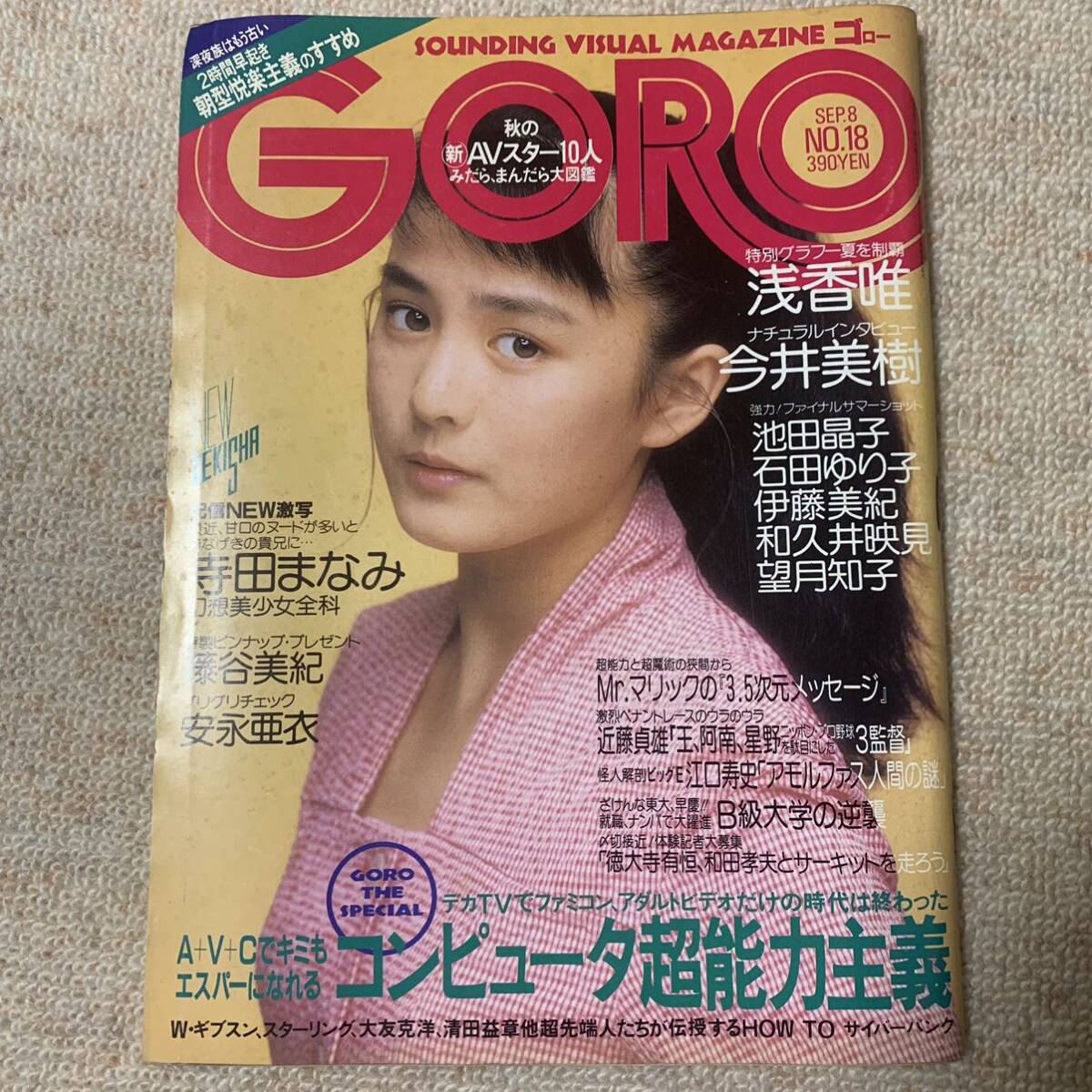 【やや傷や汚れあり】GORO ゴロー NO.18 1988年9月8日号 藤谷美紀 表紙 寺田まなみ 石田ゆり子 望月知子 和久井映見 伊藤美紀 の落札情報詳細 - Yahoo!オークション落札 ...