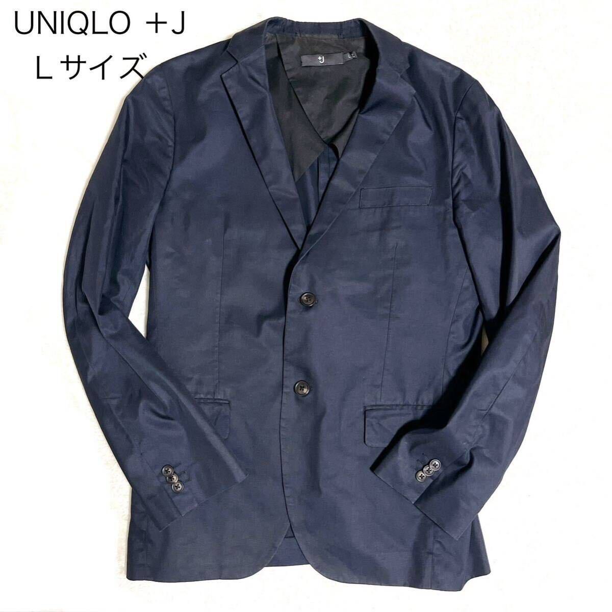 【やや傷や汚れあり】1円スタート UNIQLO ＋J ユニクロ ジルサンダー コラボ テーラードジャケット ジャケット 背抜き ライトアウター ネイビー系 Lサイズの落札情報詳細 - ヤフオク ...