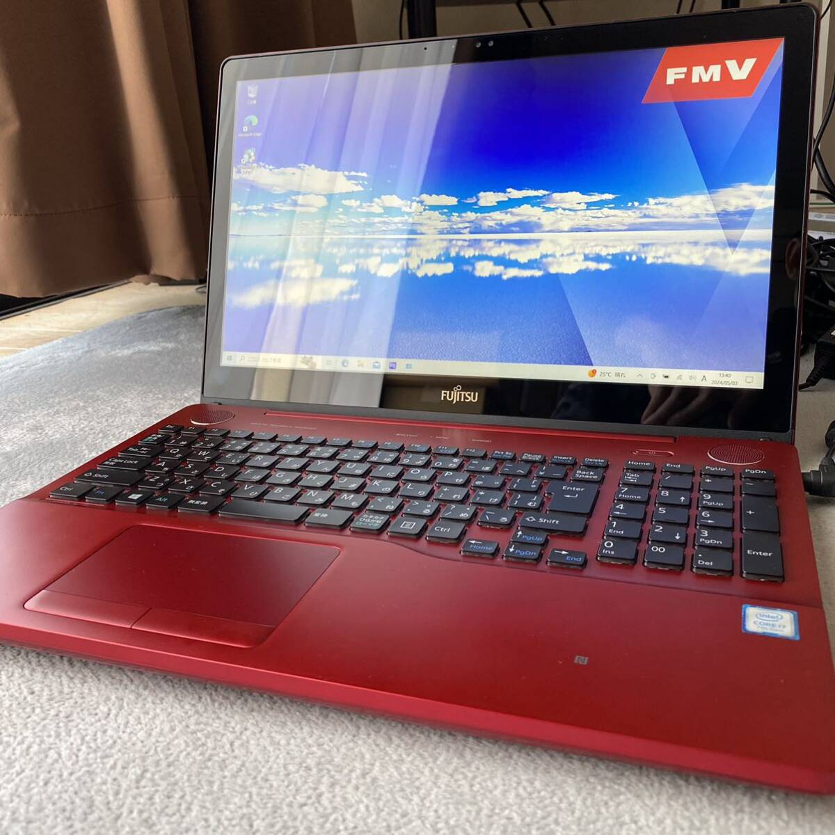 【目立った傷や汚れなし】富士通 AH77/B1 Intel Core i7 7700HQ メモリ 8GB SSD 512GB ...