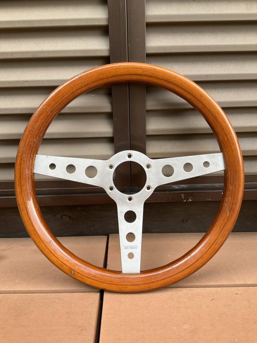 【やや傷や汚れあり】momo モモ ウッドステアリング ハンドル 34.5cm 34.5パイ MADE IN ITALY イタリア製 4-80 1980年 INDY？ インディ？の落札情報詳細 ...