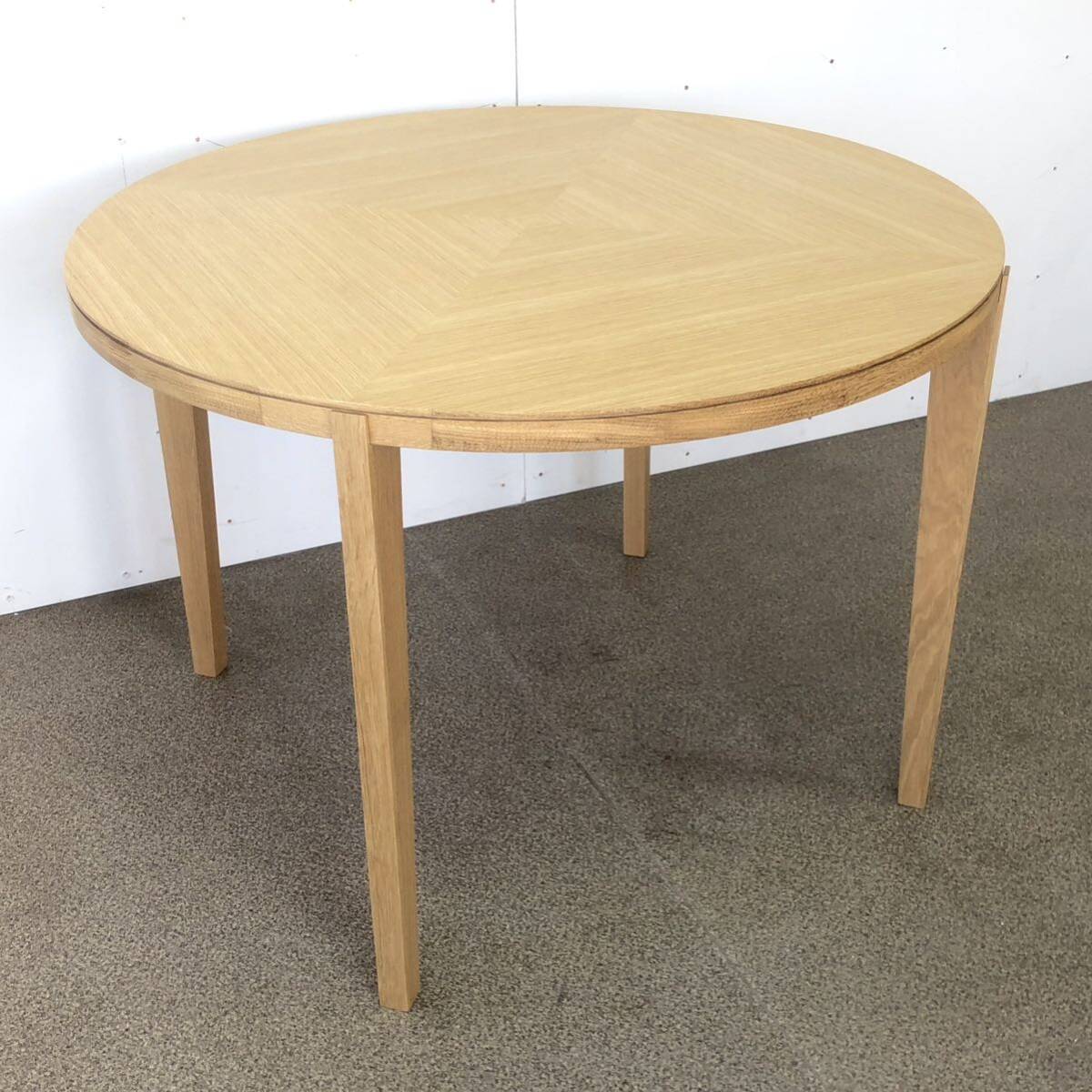 【未使用】57 未使用 展示品 藤栄 FIS ダイニングテーブル FUVO Dining Table 円形テーブル 丸テーブル 木製 ...