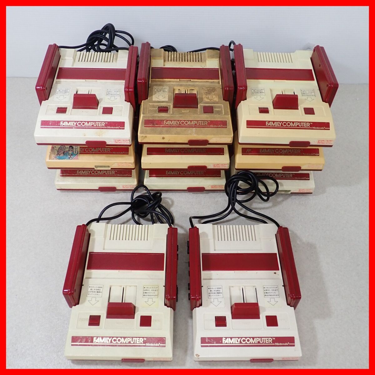 【全体的に状態が悪い】FC ファミコン 本体 HVC-001 まとめて11台セット 任天堂 Nintendo ファミリーコンピュータ FAMILY COMPUTER【40の落札情報詳細 ...