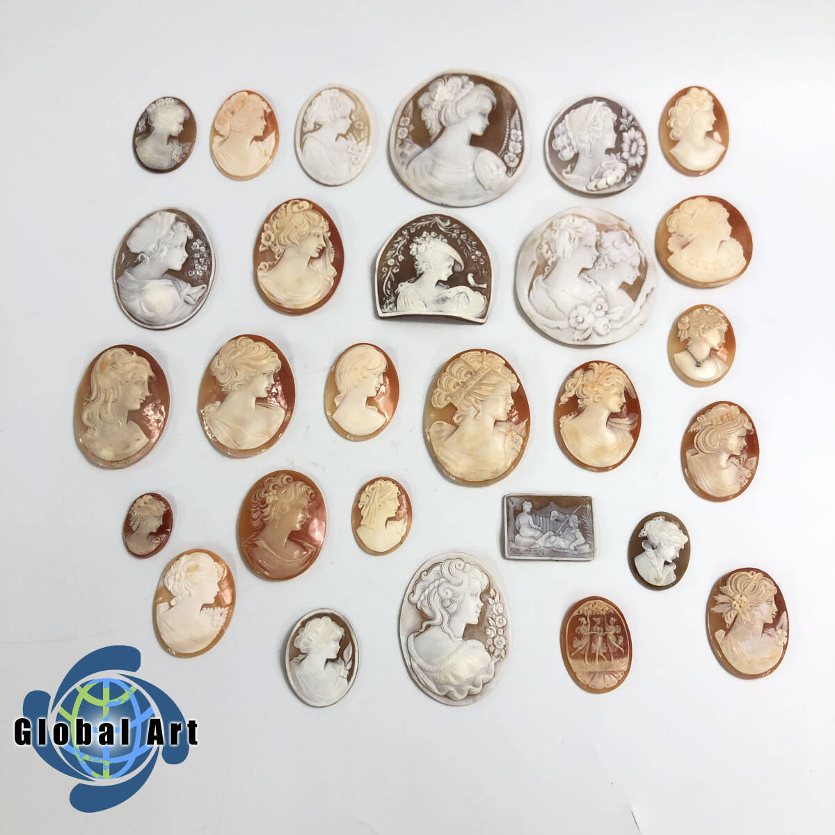 【やや傷や汚れあり】★E05411/カメオ/ルース/メノウ/総重量 約206g/まとめて/計28点セットの落札情報詳細 - ヤフオク落札価格検索 オークフリー