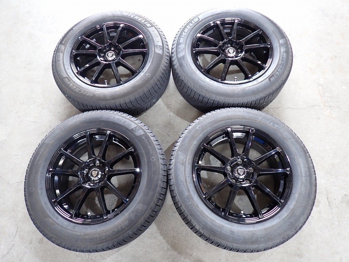 【傷や汚れあり】YS9133【送料無料225/65R17】CX-5 CX-8 RAV4 ヴァンガード エクストレイル等 中古スタッドレス 17×7.5J 114.3/5H ET45 の落札情報 ...