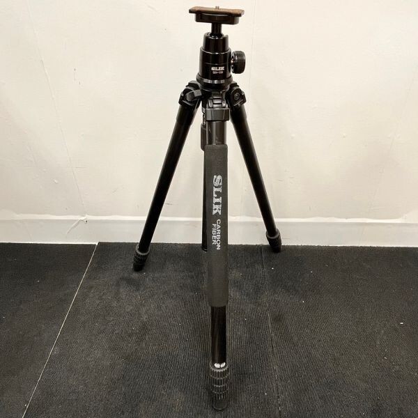 【傷や汚れあり】K015-K44-5044 SLIK スリック 三脚 LIGHT CARBON ライトカーボン E83 FA 雲台 SBH-330 カメラアクセサリー 撮影機材 約33～約 ...
