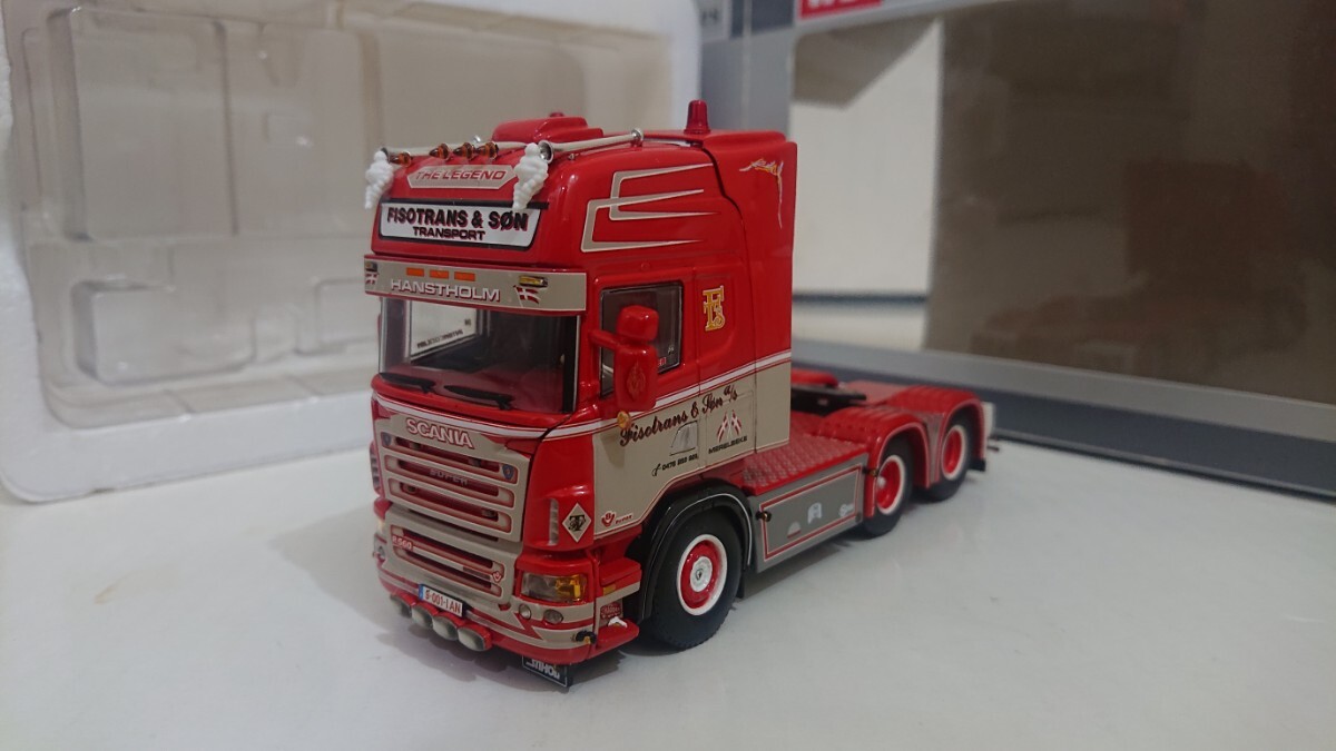 【目立った傷や汚れなし】WSI FISOTRANS SCANIA R5 TOPLINE 6Ⅹ2 1/50 スカニア トップライン 1/50 ...