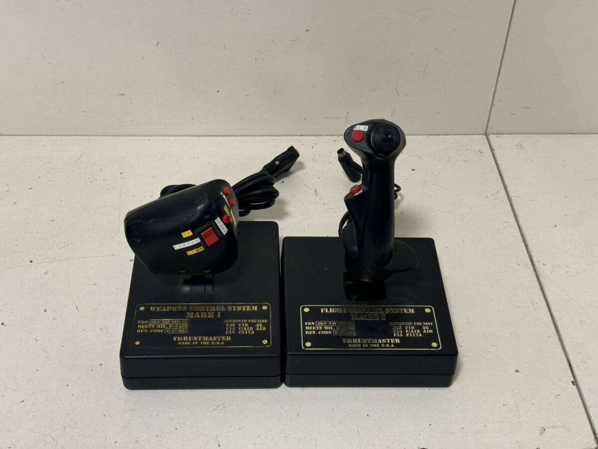 【やや傷や汚れあり】【THRUSTMASTER MARK I FLIGHT WEAPONS CONTROL SYSTEM フライトゲーム用 コントローラー ジョイスティック スラストマスター ...