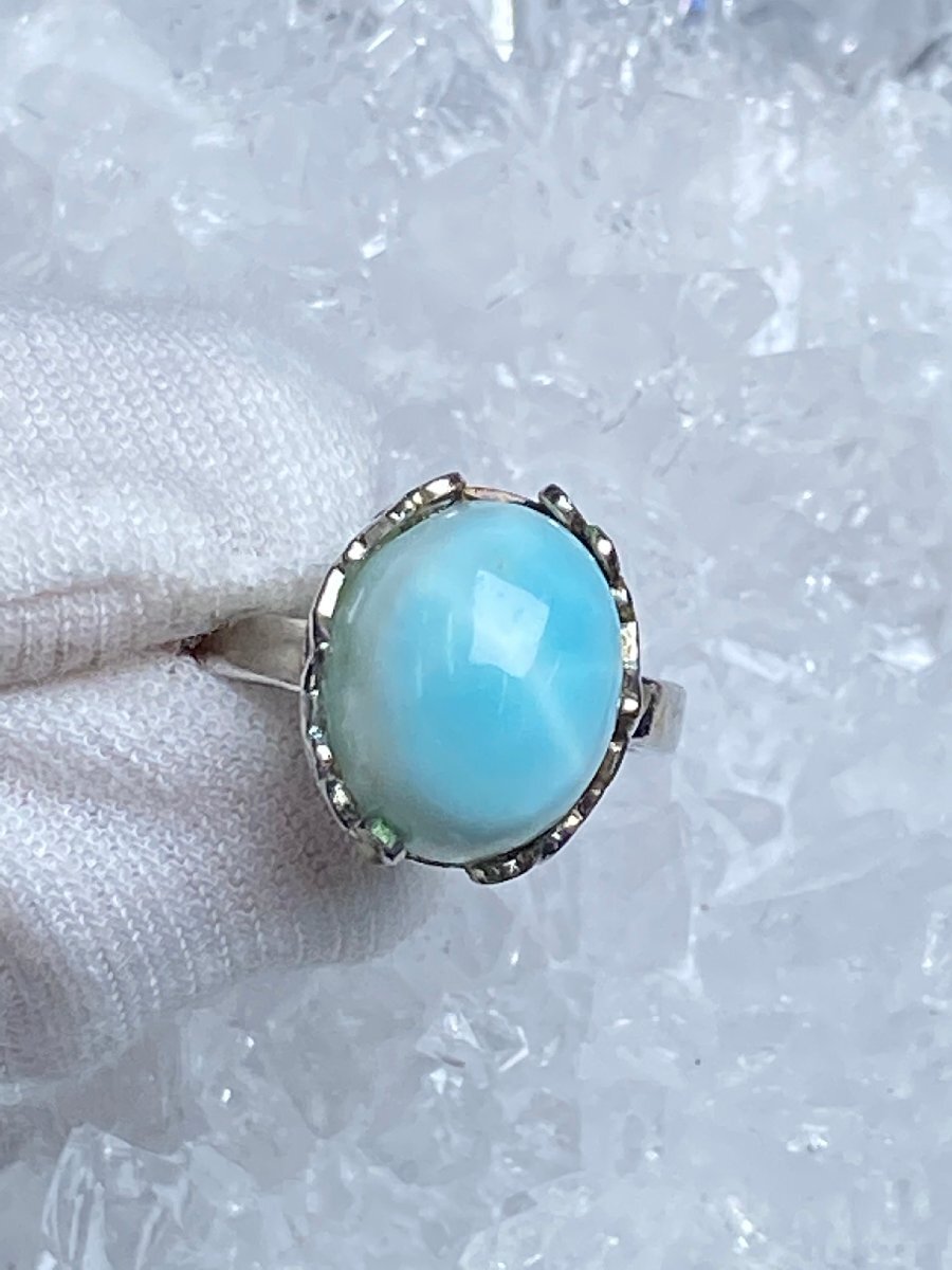 【未使用】即決 0217k451 天然石★【20Aブルーアラゴナイト】★&925銀 指輪フリーサイズ 12.7x9.8mm（新品）の落札情報 ...