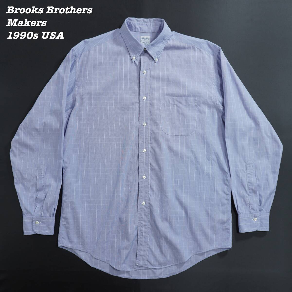 【目立った傷や汚れなし】Brooks Brothers Makers Shirts 1990s 15 1/2-4 SH24111 ブルックスブラザーズ ボタンダウンシャツ アメリカ製 1990 ...