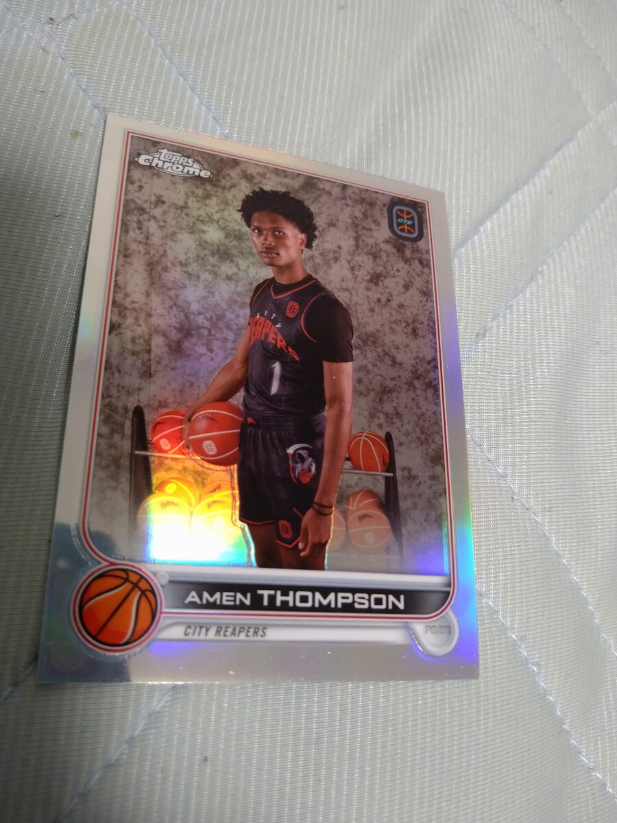 【未使用】2022-23 TOPPS chrome Overtime Elite Base silver REFRACTOR AMEN ...