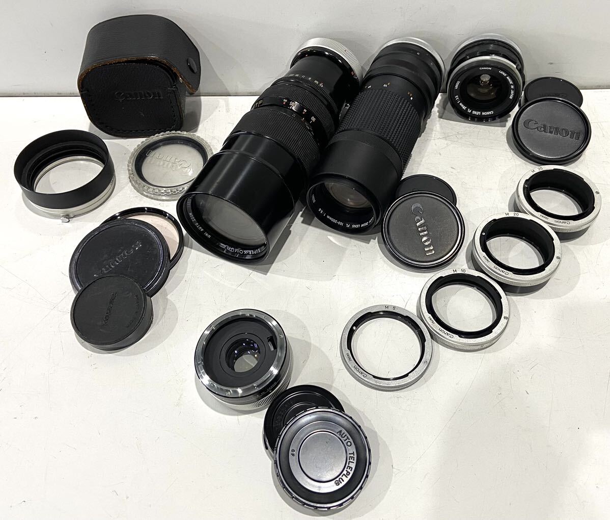 【傷や汚れあり】240709A☆ Canon LENS FL 28mm 1:3.5 100〜200mm1:5.6 SUPER-KOMURA ...