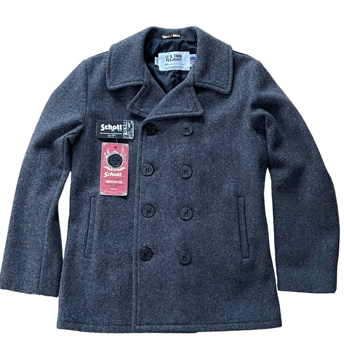 【目立った傷や汚れなし】極美品 Schott ショット 日本別注 Pコート ピーコート 740N 753US 7118 24オンス ウール ...