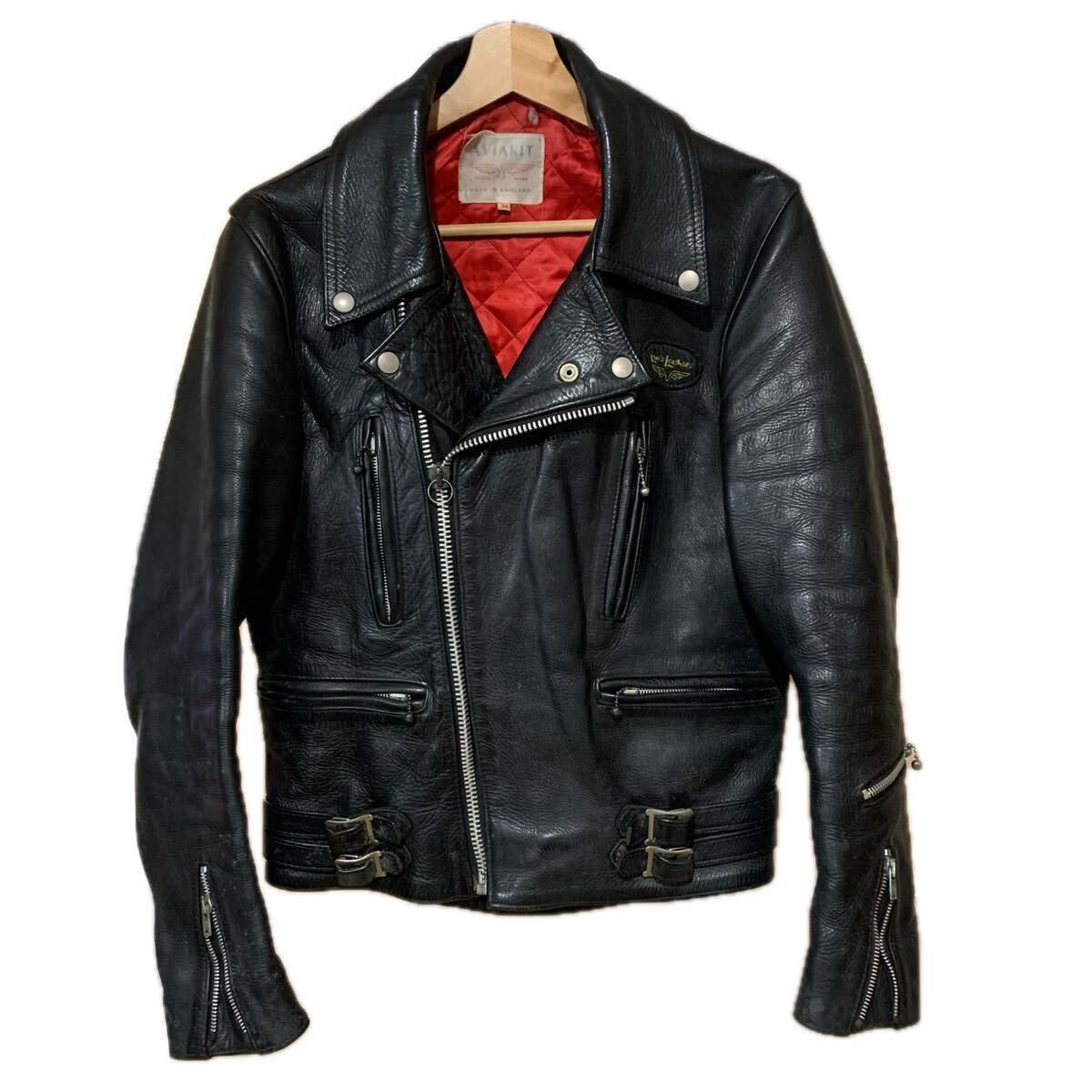 【傷や汚れあり】Lewis Leathers 391 Lightning ルイスレザー ライトニング セミダブルライダースジャケット 34 モーターサイクル 666 青文字 赤羽の落札情報詳細 ...