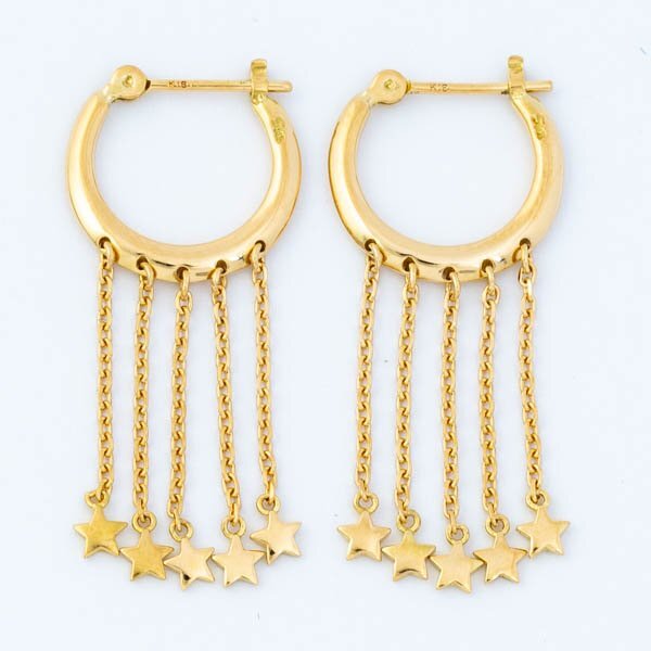 【目立った傷や汚れなし】STAR JEWELRY スタージュエリー K18YG スター フリンジ ピアス 750 2.8g #36491YRの落札情報詳細 - Yahoo!オークション落札価格 ...