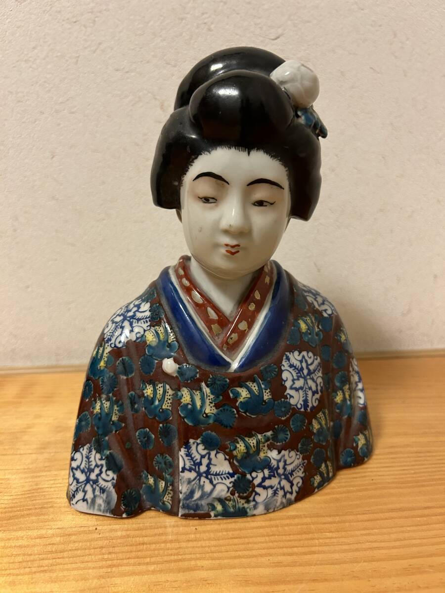 【目立った傷や汚れなし】☆ 大珍品！ 女性像 九谷焼？ 和服美人 日本女性 着物姿 和装 骨董品 古美術品 中古品 陶器製 銘なし ☆の落札 ...