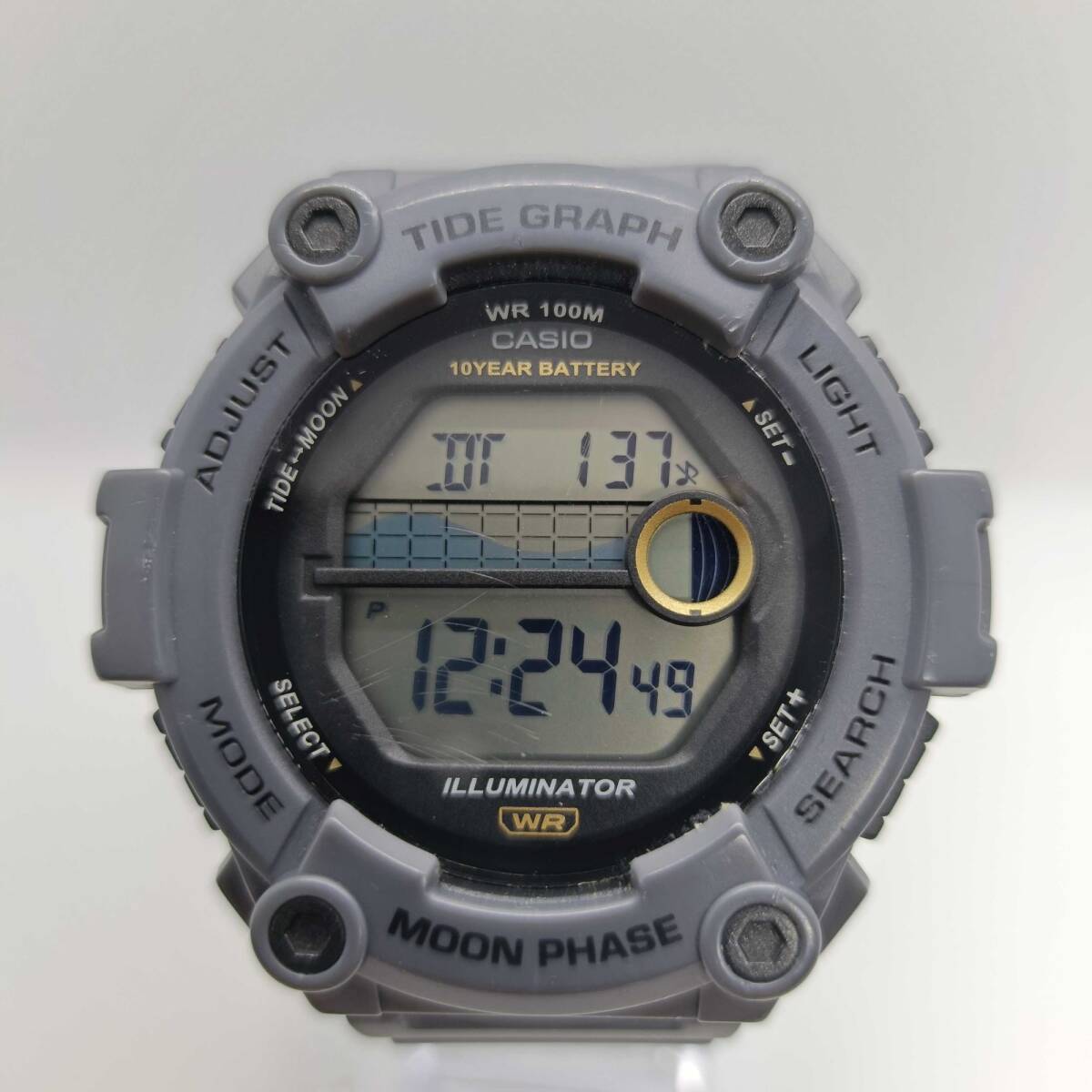 【傷や汚れあり】CASIO カシオ WS-1300H-8A タイドグラフ ムーンフェイズ 【グレー】 10気圧防水 海外モデル クォーツ式の落札情報詳細 - Yahoo!オークション落札価格 ...