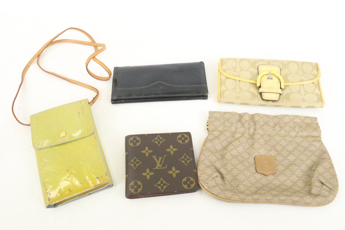 【やや傷や汚れあり】★ブランド小物 5点まとめ Louis Vuitton COACH CELINE SANTABARBARA 財布 長財布 小物入れ ショルダー財布_AIR_B0801 ...