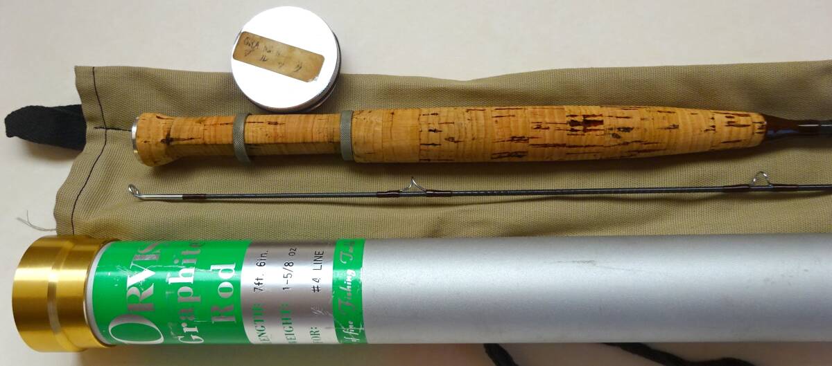 【やや傷や汚れあり】☆ Orvis Graphite Rod Mark II “Brook” 7ft6in 1-5/8oz. 2P1T 4wt ...