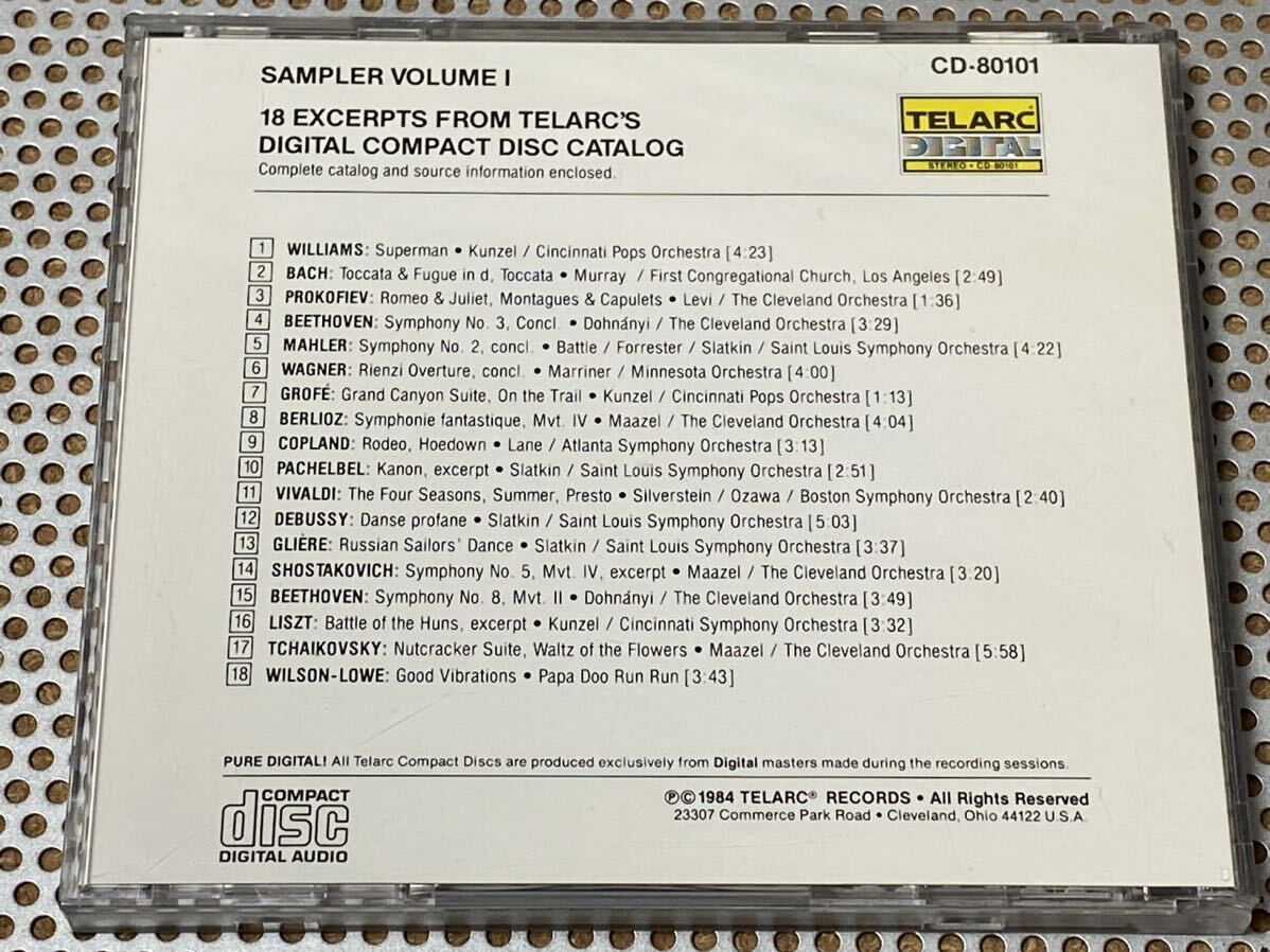 【やや傷や汚れあり】TELARC Sampler Volume 1 US盤CD Telarc Records USA CD-80101 ...