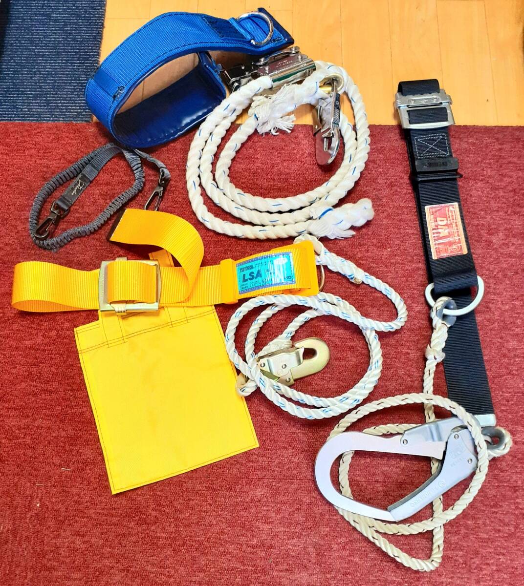 【傷や汚れあり】安全帯 1本吊り FUJIDENKO U字つり TSUYORON LSA ランヤード ツヨロン DIA 藤井電工 (まとめて ...