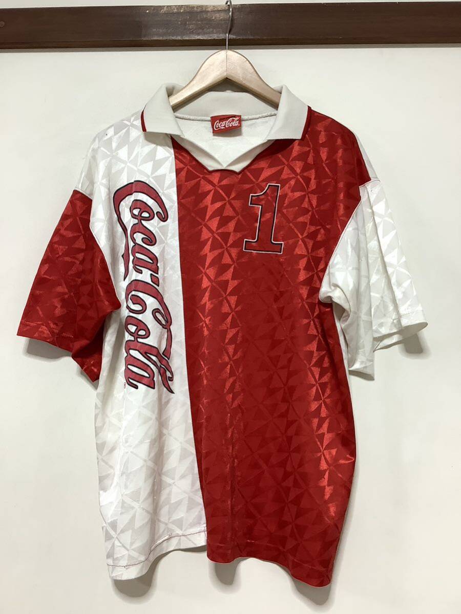 【全体的に状態が悪い】す1490 USA製 Coca-Cola コカコーラ ゲームシャツ サッカーシャツ ビンテージ L ホワイト/レッド ポロシャツタイプ ジャンク 難ありの落札情報詳細 ...