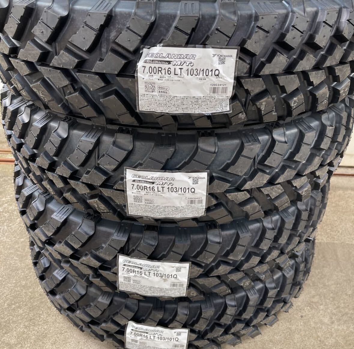 【未使用】【2024年製 国内正規品】 YOKOHAMA GEOLANDAR 4本セット ジムニー ジオランダー M/T+ G001J 7.00R16 LT 103/101Q 700R16 ...
