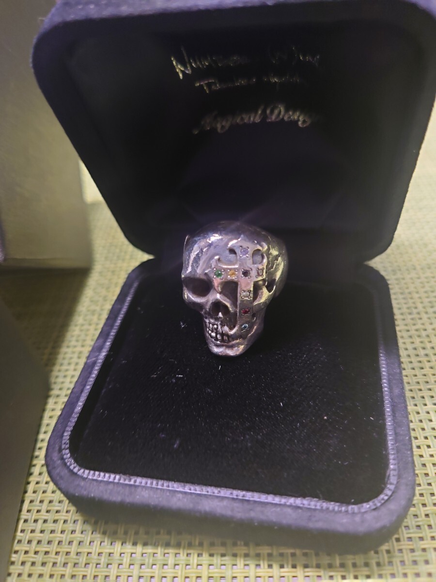 【傷や汚れあり】NUMBER (N)INE × MAGICAL DESIGN SKULL RING ナンバーナイン マジカルデザイン スカル ...