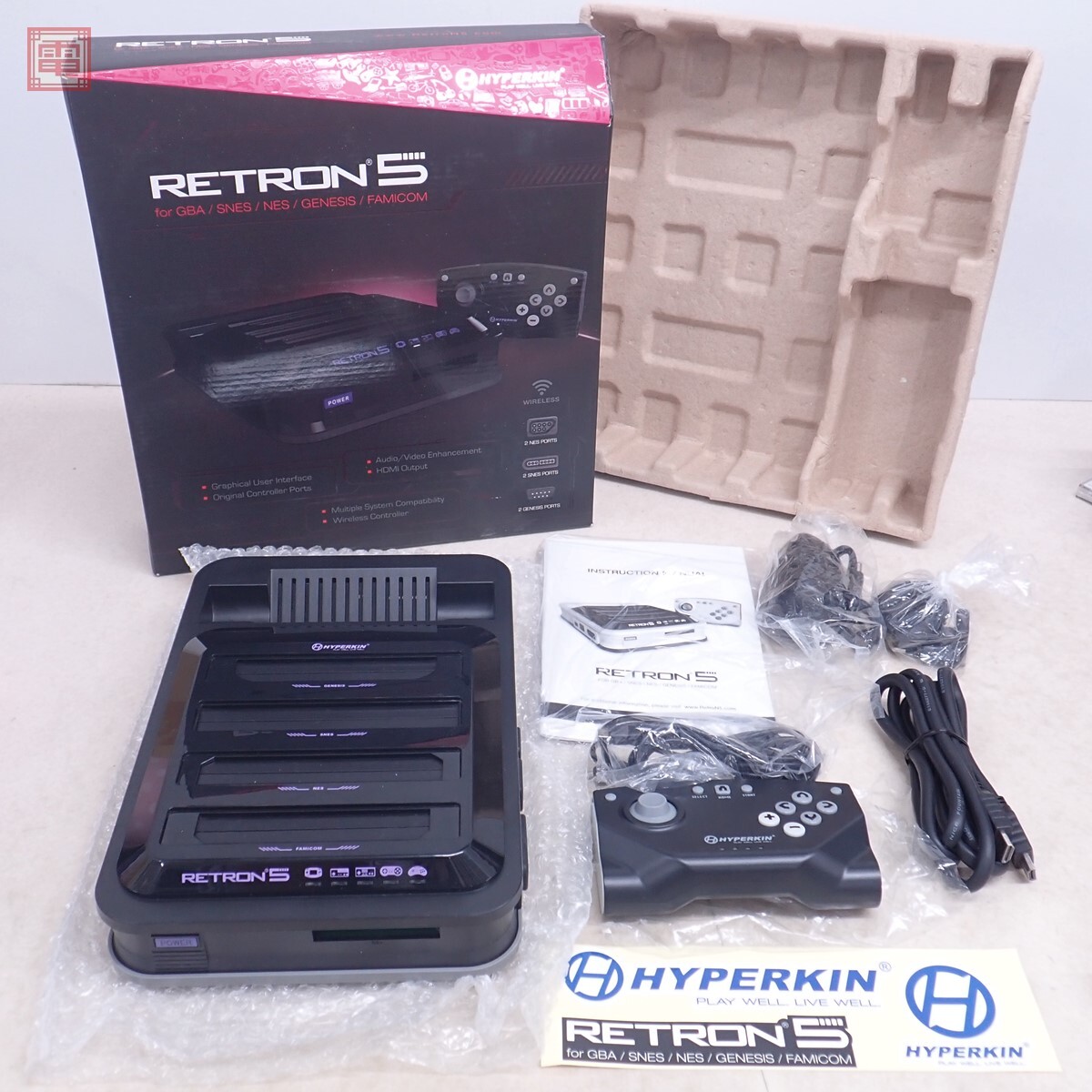 【全体的に状態が悪い】レトロン5 RETRON 5 本体 GBA/SNES/NES/GENESIS/FAMICOM 互換機 ハイパーキン ...