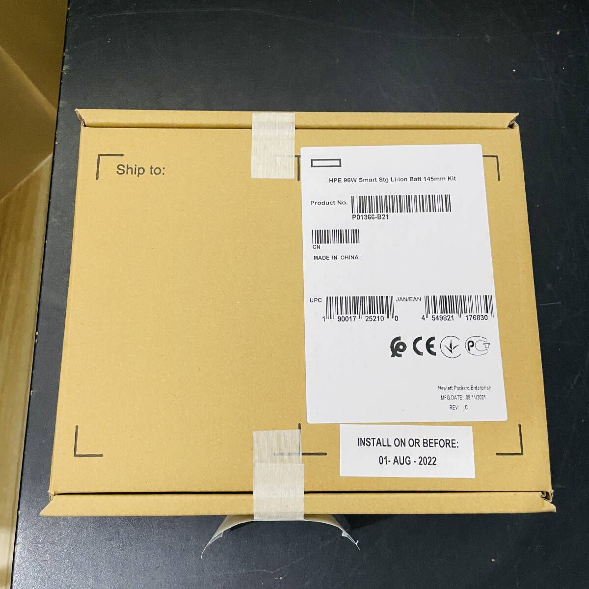 【未使用】(ヤ) 323【新品未開封】HPE P01366-B21 96W スマート ストレージ リチウムイオン バッテリー 145mm ...