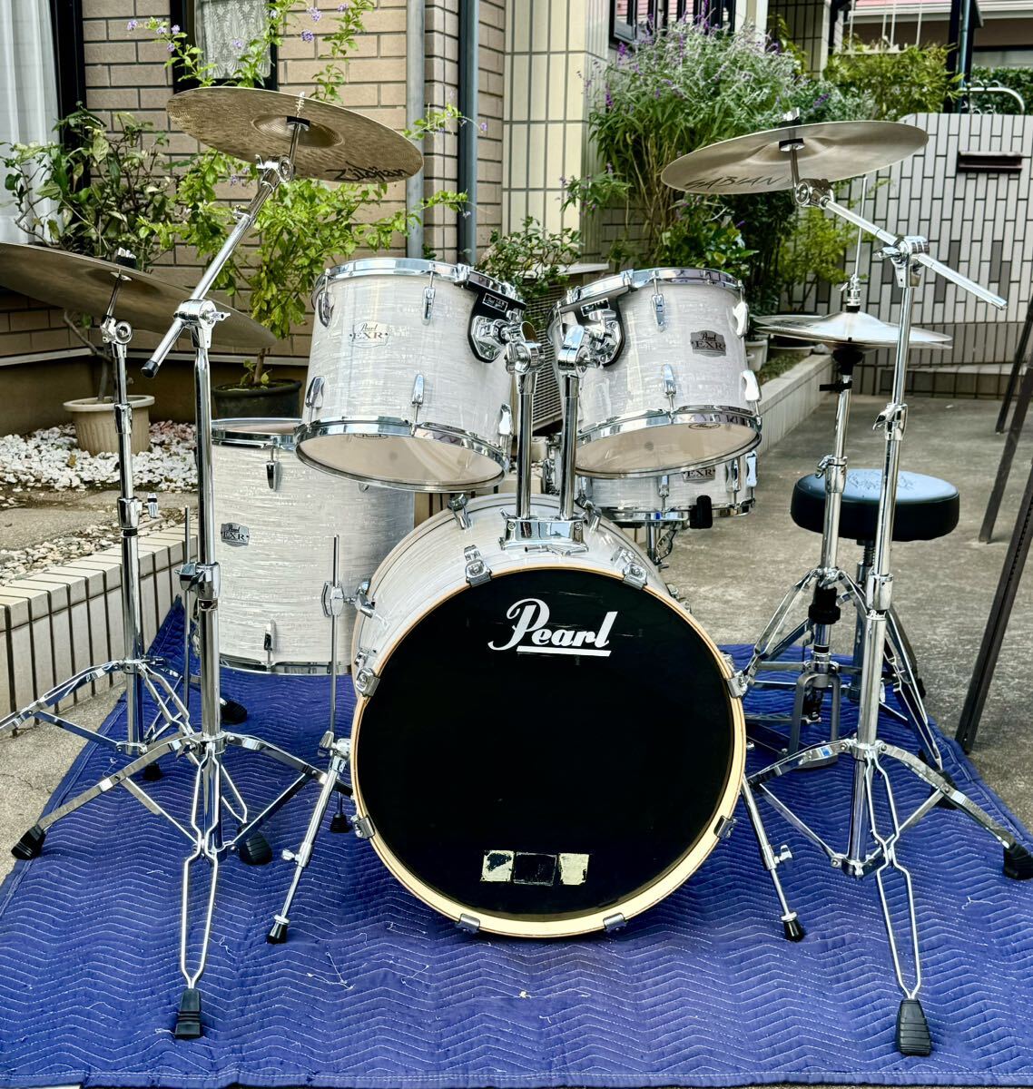 ★＜東京都西多摩郡瑞穂町 直接引取のみ＞ Student Beat ドラムセット パーカス ボンゴ SABIAN BB CRASH ...