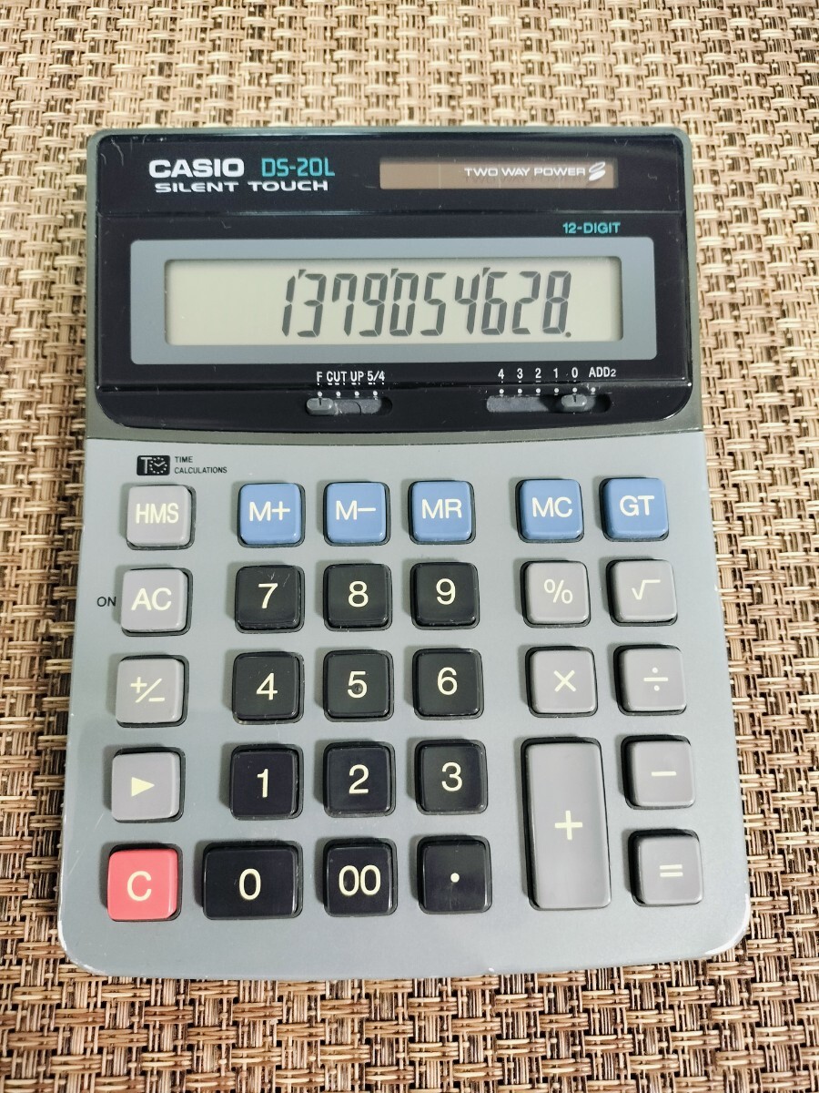 CASIO サイレントタッチ HMS 時間計算 12桁 カシオ ソーラー電卓 DS-20LT 税率設定 税金計算 税込 税率 計算機の落札情報 ...