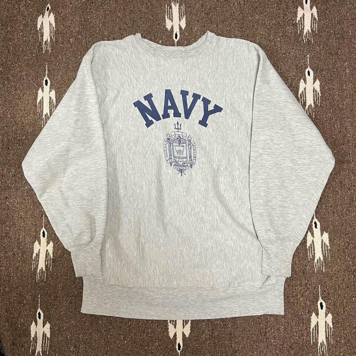 【目立った傷や汚れなし】美品《サイズXL / NYU》USA製 チャンピオン 単色 リバースウィーブ スウェット パーカー usma navy yale ビンテージ 70s 80s 90s ...