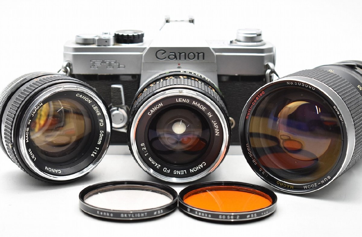 【やや傷や汚れあり】竜F445 Canon キャノン FTb QL フィルムカメラ レンズ:CANON LENS FD 50mm 1:1.4 ...