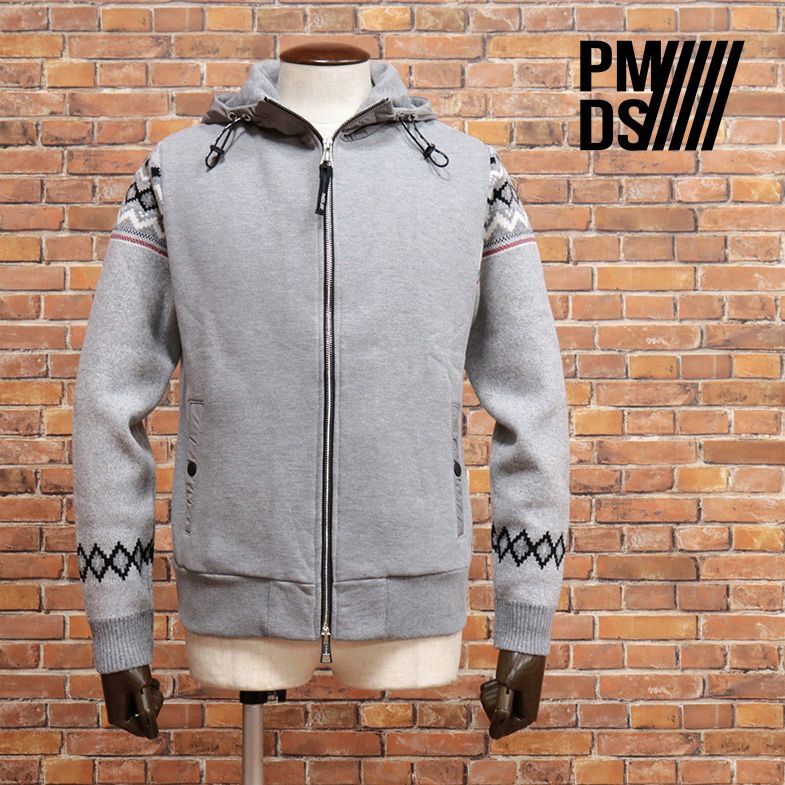 【未使用】1円/23AW/PMDS/XLサイズ/ハイブリッド パーカー ERAGON 裏起毛スウェット＆ジャガードニット イタリア製 新品/グレー/ja433/の落札情報詳細 - Yahoo ...