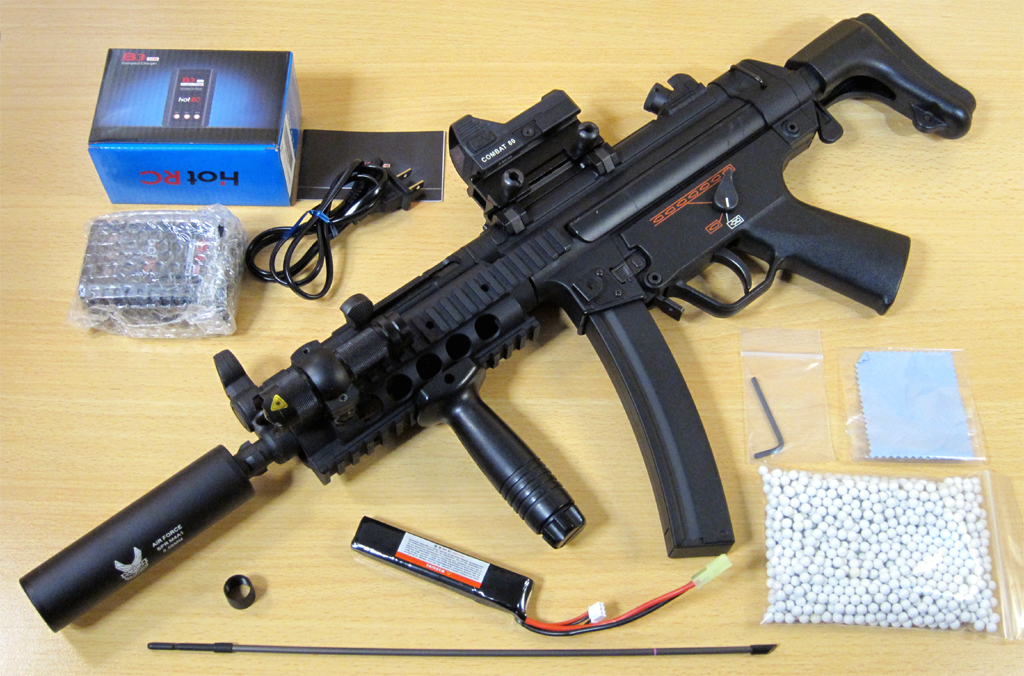 【やや傷や汚れあり】東京マルイ 電動ガン MP5 R.A.S ドットサイト サイレンサー LEDフラッシュライト 新品バッテリー 充電器 等おまけ多数の落札情報詳細 - Yahoo ...