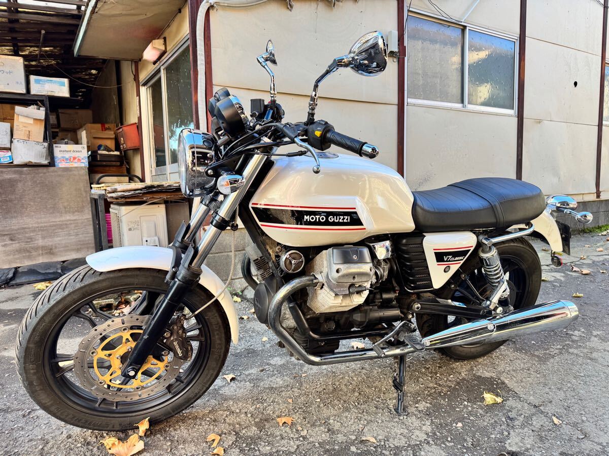 【傷や汚れあり】モトグッチ V7 クラシック 走行46489キロ エンジン始動動画有り！返品可能！車検付き！唯一無二の乗り味！の落札情報詳細 ...