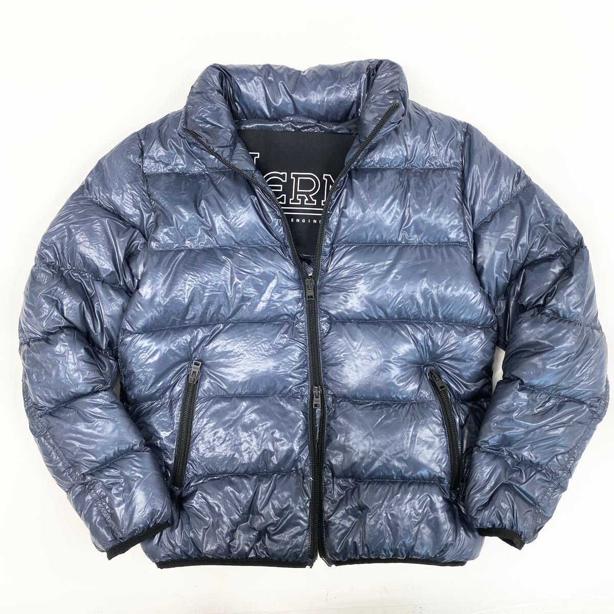 【目立った傷や汚れなし】Ak29 HERNO ヘルノ 7DEN ウルトラライト ダウンジャケット ダブルジップ ネイビー 10A キッズ ...