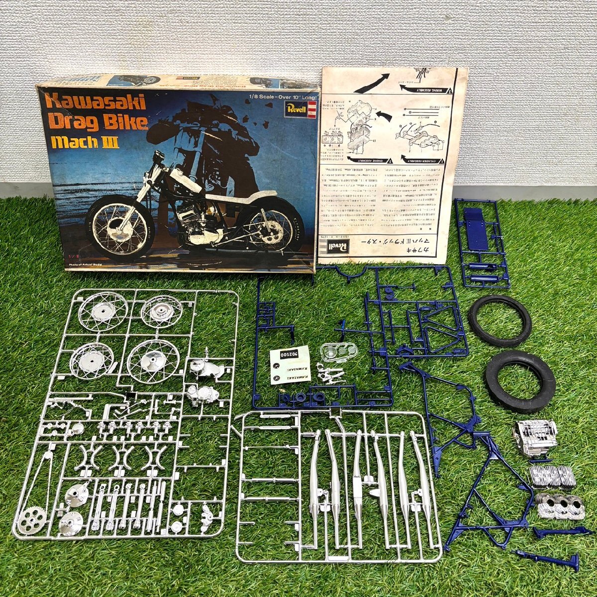 【傷や汚れあり】【現状品】『11-935』Revell Kawasaki Drag Bike mach Ⅲ 1/8スケール カワサキ ドラグバイク マッハⅢ プラモデルの落札情報詳細 ...