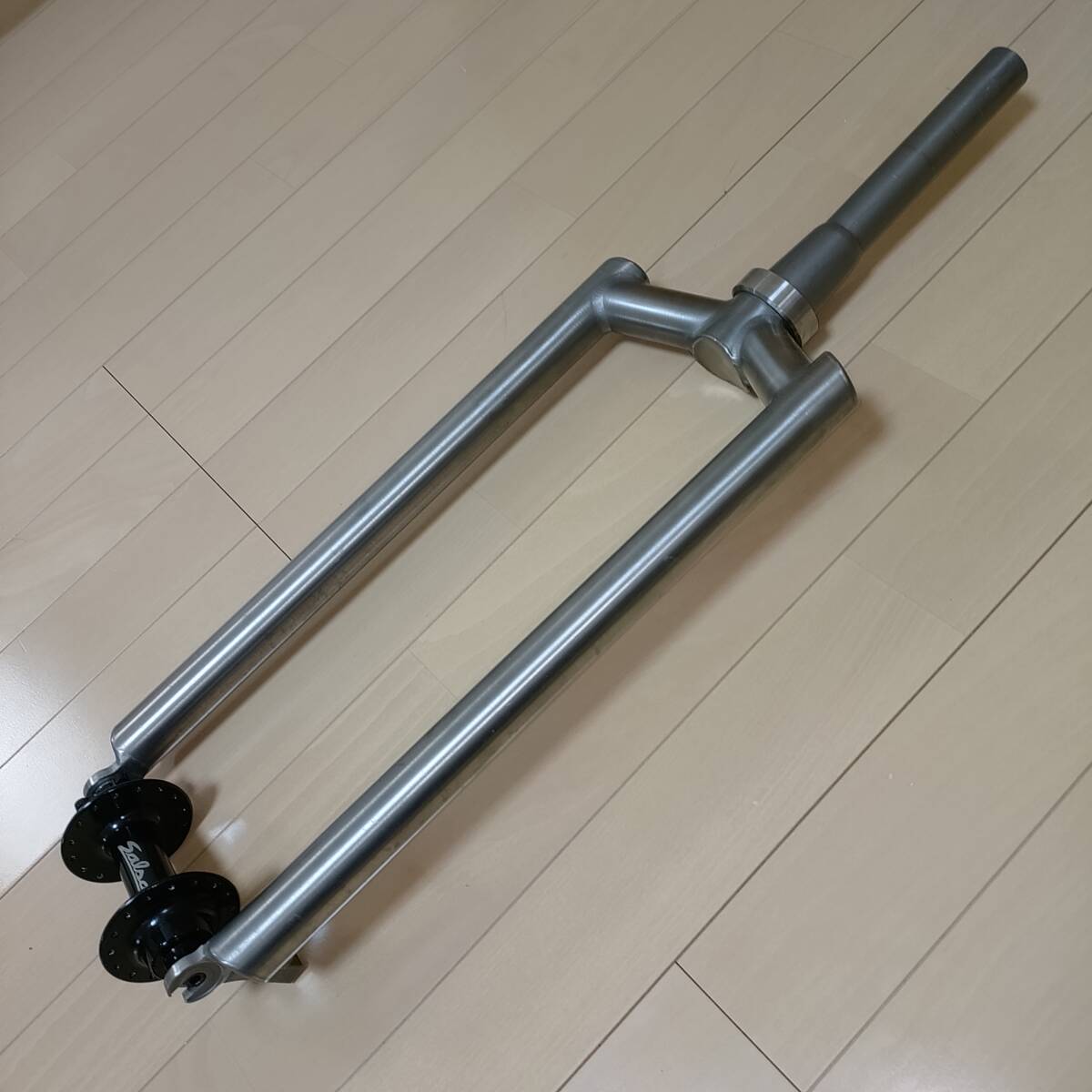 【傷や汚れあり】【即決！】 ファット バイク チタンフォーク ハブ付き DEMONCHAUX デモーショ サルサ マクラク FAT ...