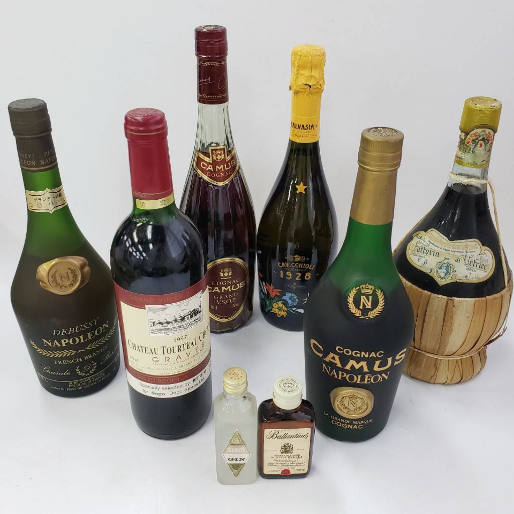 【傷や汚れあり】x/x/M012-532 酒 ※同梱不可 8本まとめ Ballantine's/GILBEY'S GIN/GRAVES 1987/CAVICCHIOLI 1928 ...